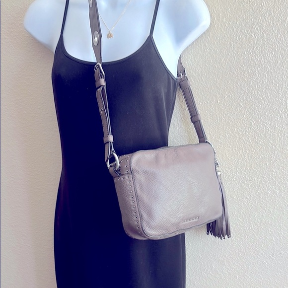 Michael Kors | Bags | Michael Kors Gray Crossbody Bag With Tassel And ...